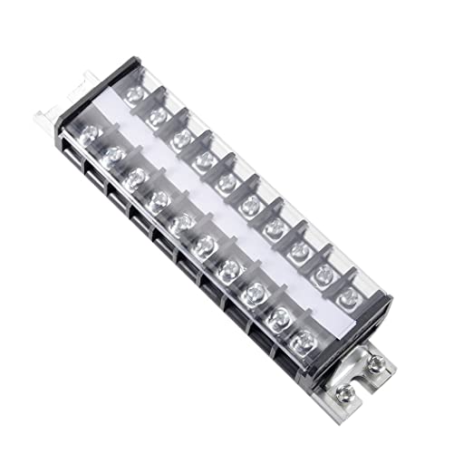 Buy Uxcell Barrier Terminal Strip Block 660V 20A Dual Rows 10P in UAE